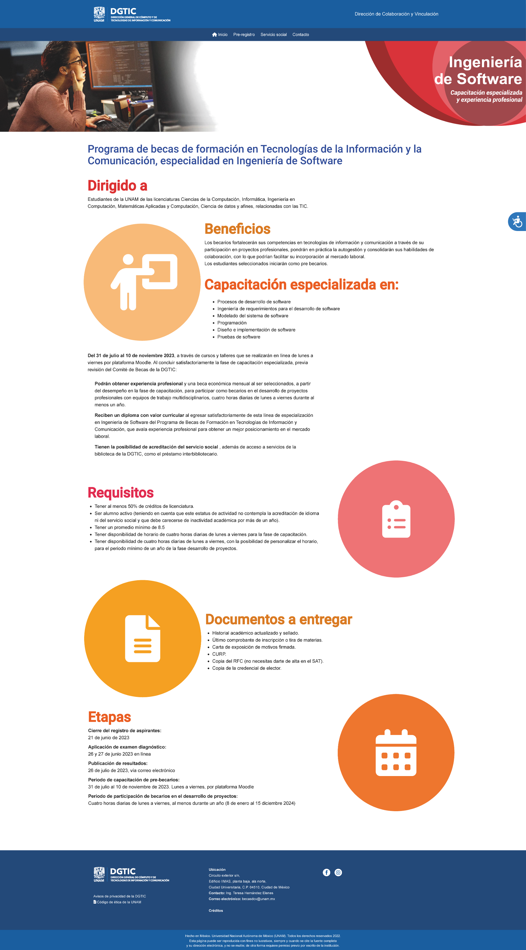 Programa de Becas de Formación en TIC – Ingeniería de Software Convocatoria 2023 – Portal de ...